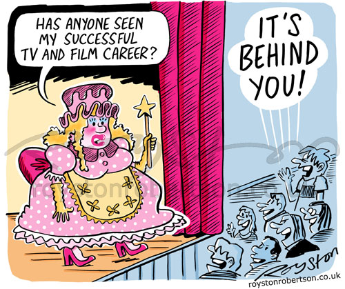 Royston Cartoons: Pantomime cartoon: Nothing like a dame