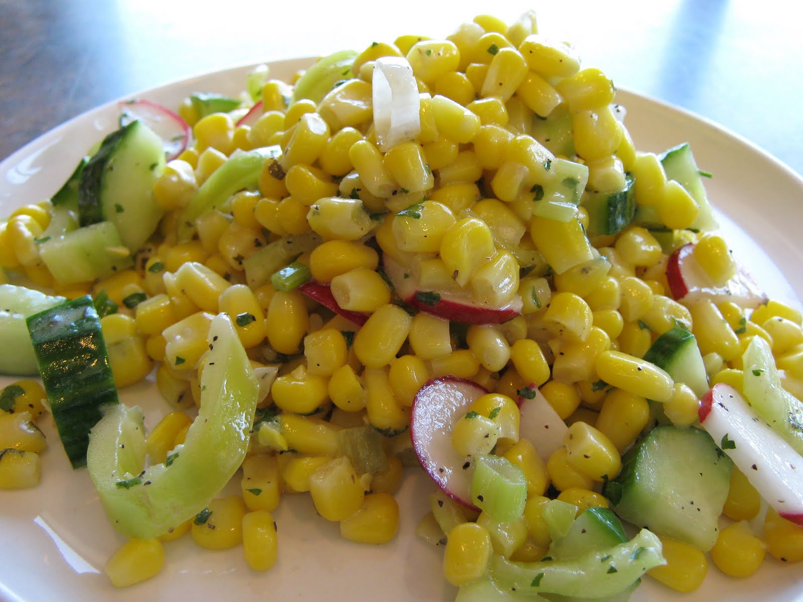 Les douceurs de genny: SALADE DE MAÏS CRÉMEUSE À LA MOUTARDE DE DIJON