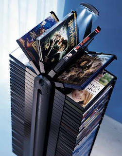 Dandista: Motorized space-saving DVD tower