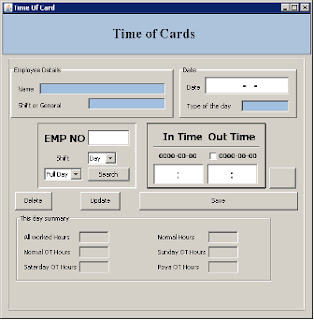 My Payroll System: Punch Card