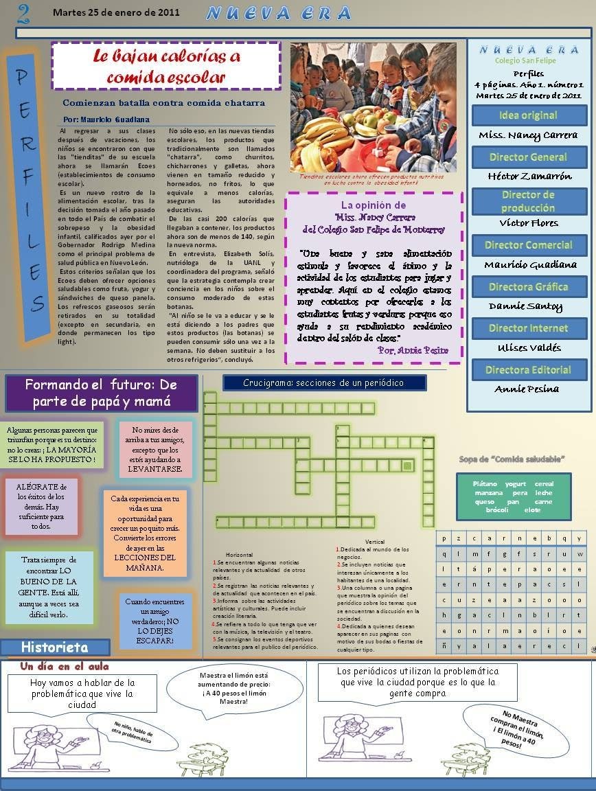 Colegio San Felipe - Secundaria: Proyecto de Español - Enero 2011