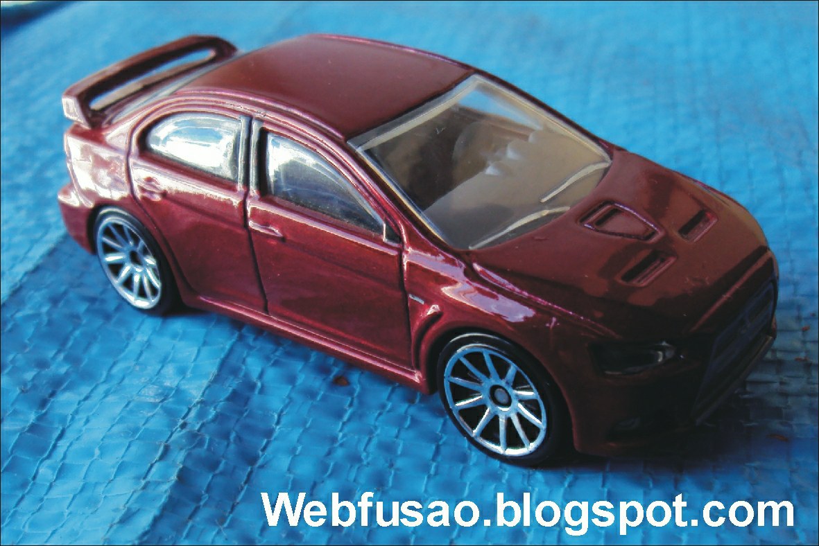Fusão: HW - Mitsubishi Lancer Evolution X - 2008 - Cinza, Vinho e Azul