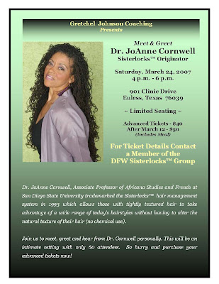 Sisterlocks Natural Awakenings: Dr. Cornwell To Visit DFW!