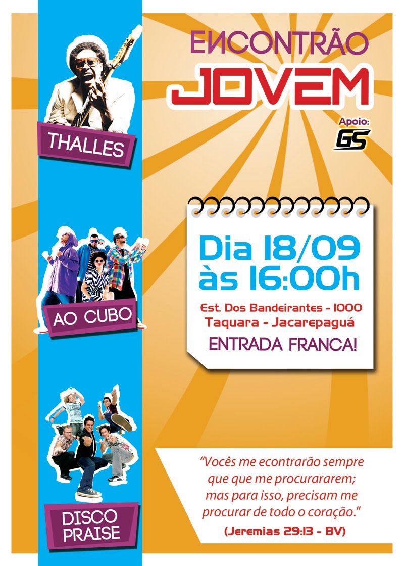 Renan Casemiro: Cartaz A3 - ENCONTRÃO JOVEM Renan Casemiro: Cartaz A3 - ENCONTRÃO JOVEM