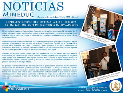 Instituto Normal Mixto Rafael Aqueche JM: Noticia del Mineduc