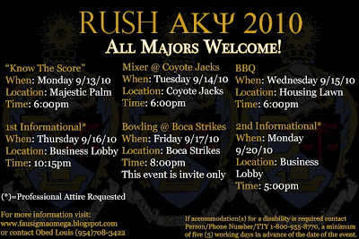 Sigma Omega Chapter of Alpha Kappa Psi Fraternity Incorporated: Fall ...