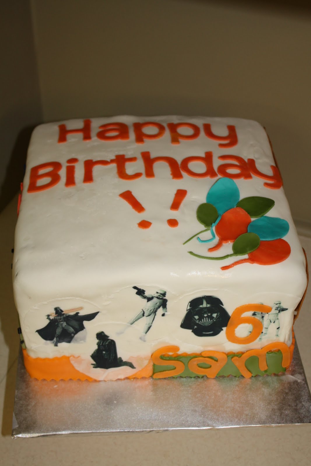 Two Sweet Bakery: Fondant multiple birthdays cake