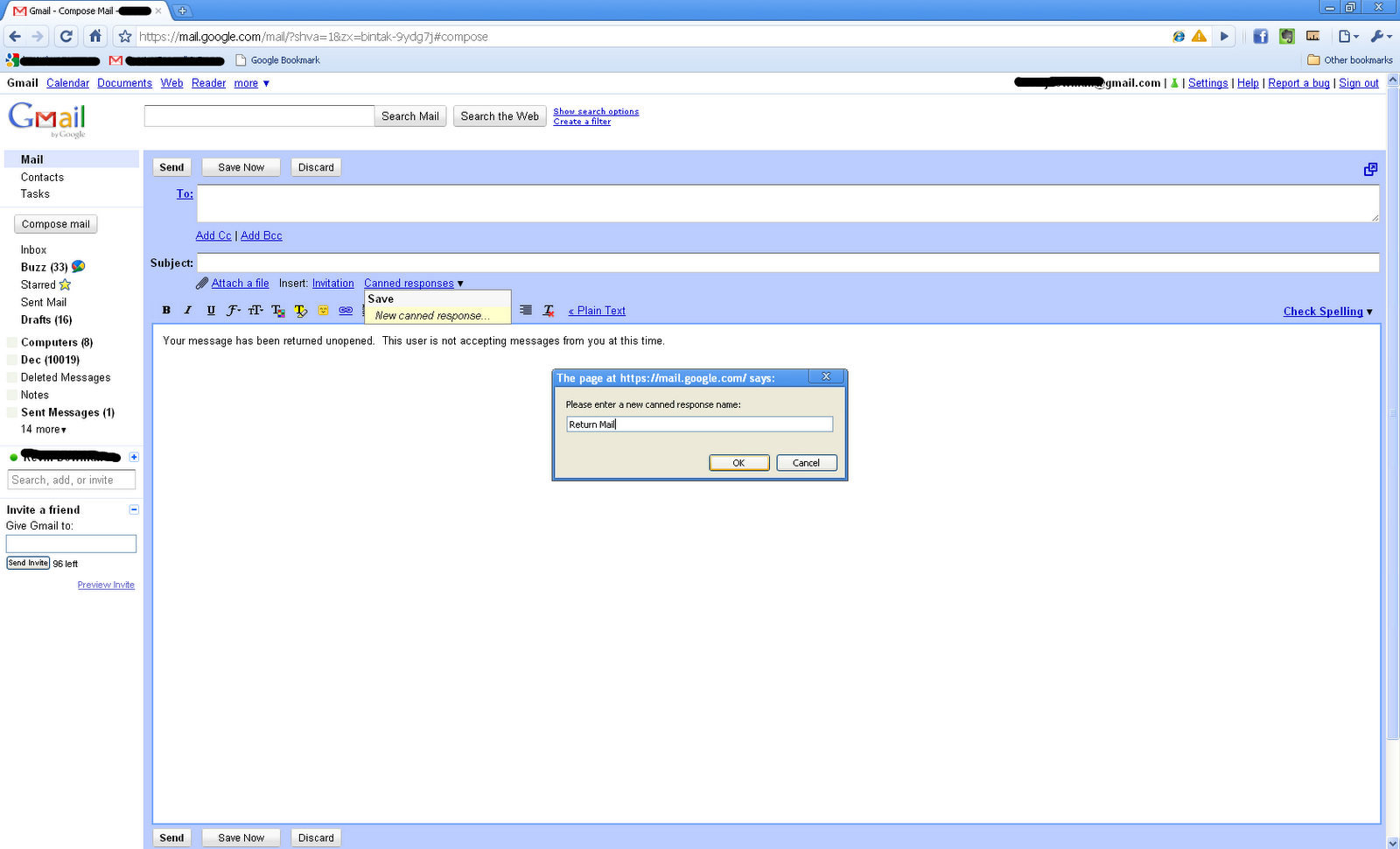 Dispossessed: Return Email Unread To A Single User