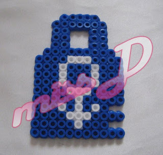 Miss D Creations: Padlock Male - Hama Beads Necklaces