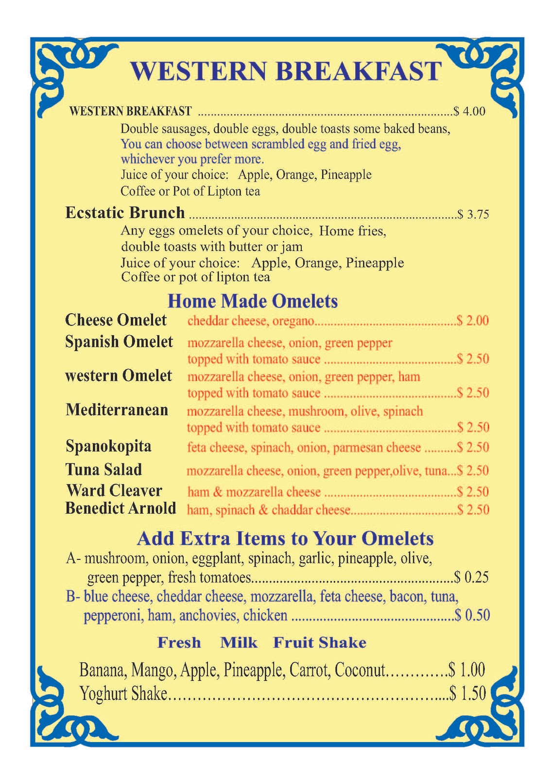 Welcome to Ecstatic Pizza: Western Breakfast