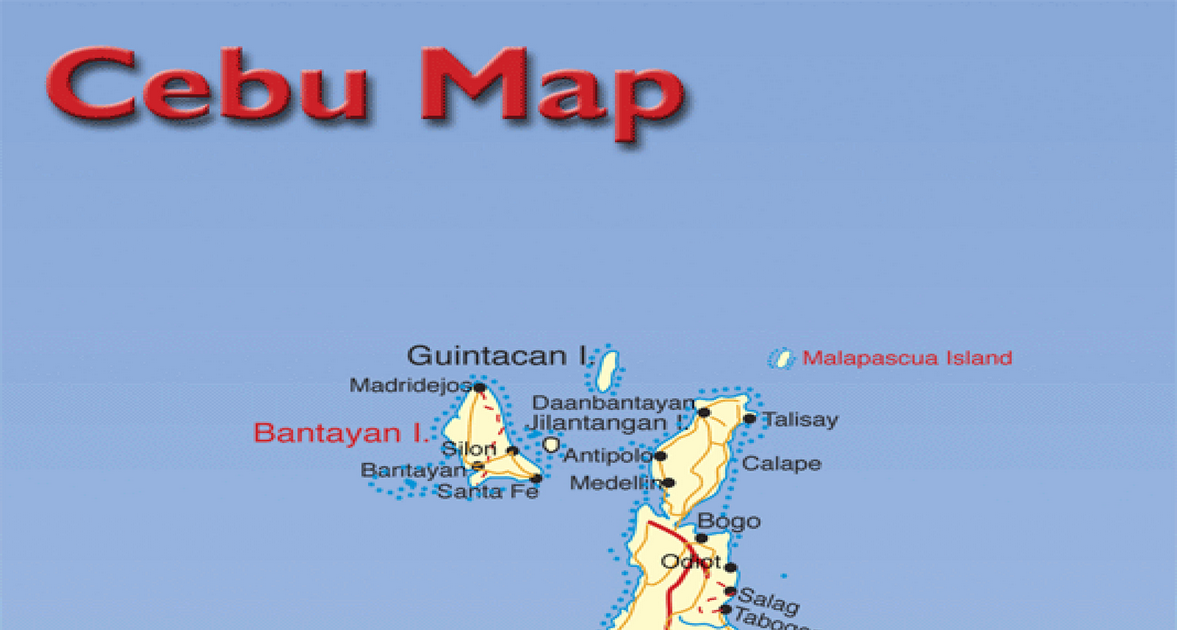 discover cebu philippines: cebu map