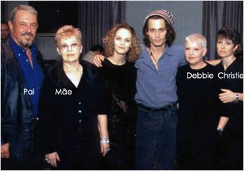 JOHNNY DEPP NAHH: FAMÍLIA DEPP-PAI,MÃE,IRMÃOS E A VANESSA PARADIS