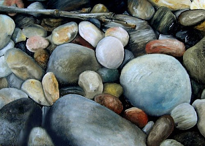 A Painting a Day by Joy Argento: Rocks and Stones oil painting