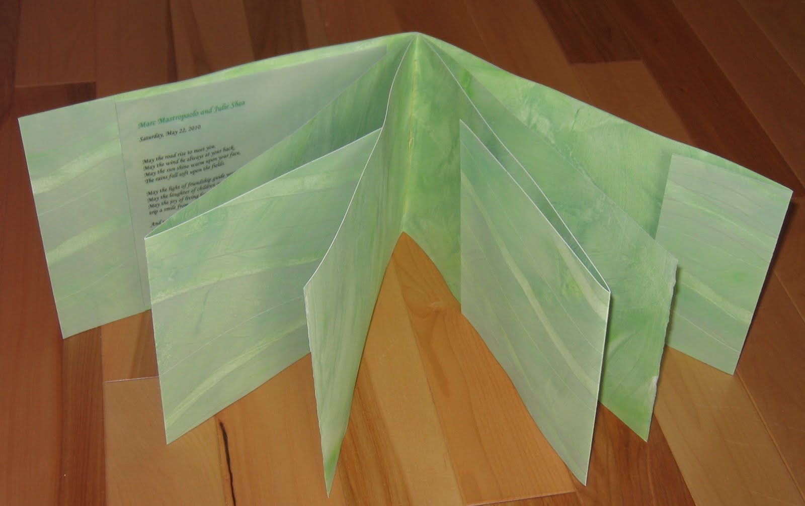 Lorrie Grainger Abdo: Paste Paper Wedding Guest Book