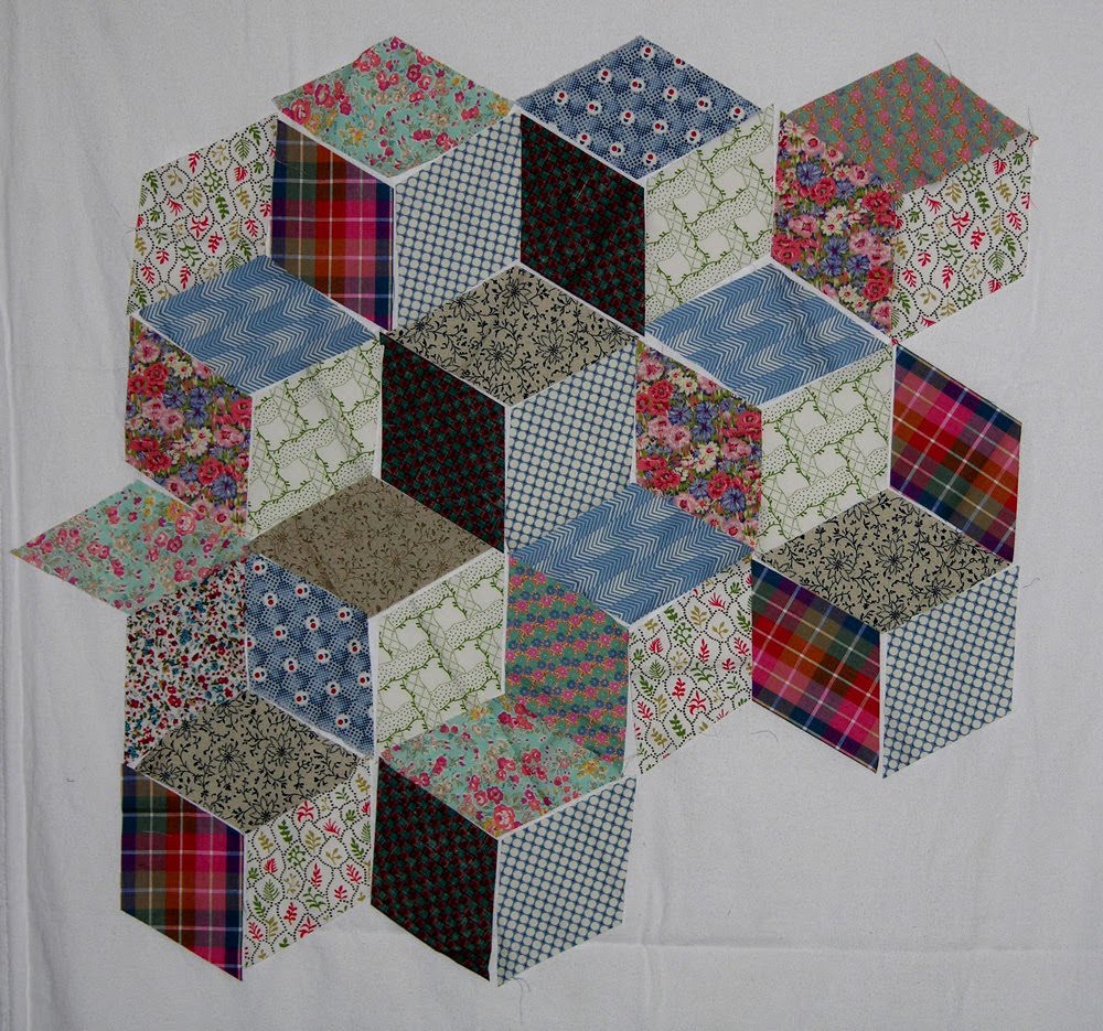 Jersey Quilter: Diamonds & tumbling blocks