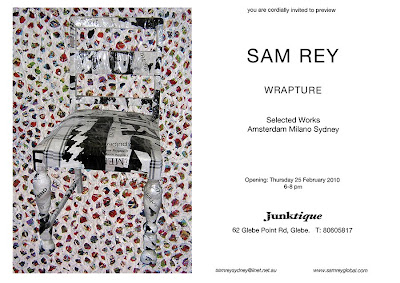Junktique Emporium: SAM REY EXHIBITION! WRAPTURE @ Glebe Point Road Art ...