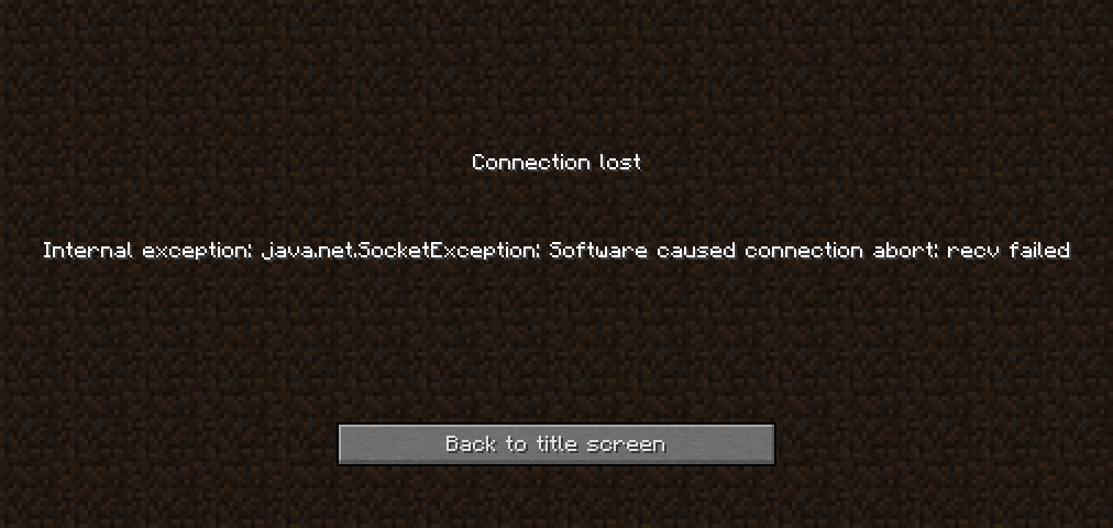 Random Pc Tips Minecraft Recv Failed Error Fixed