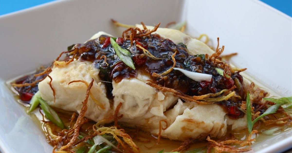 Steamed Halibut and Stir Fry Hong Kong Kai Lan