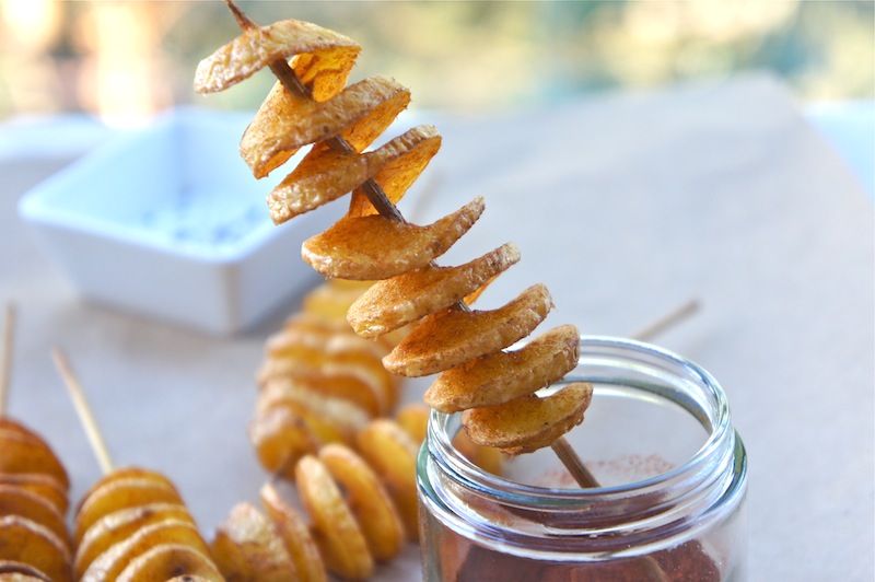 How to cut a Spiral Potato