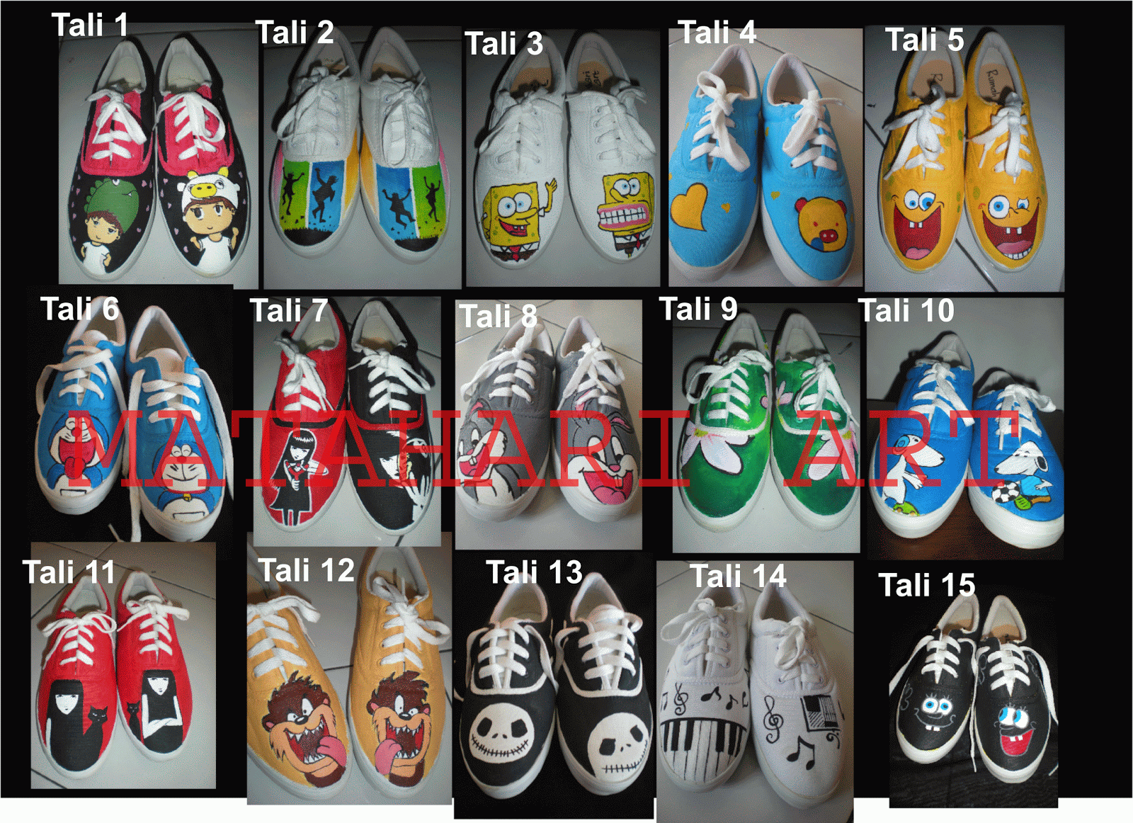 matahari art sepatu lukis: sepatu lukis