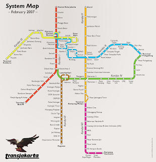 jakarta maps: Trans Jakarta System Map
