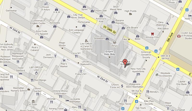 Empire State Building Street Map