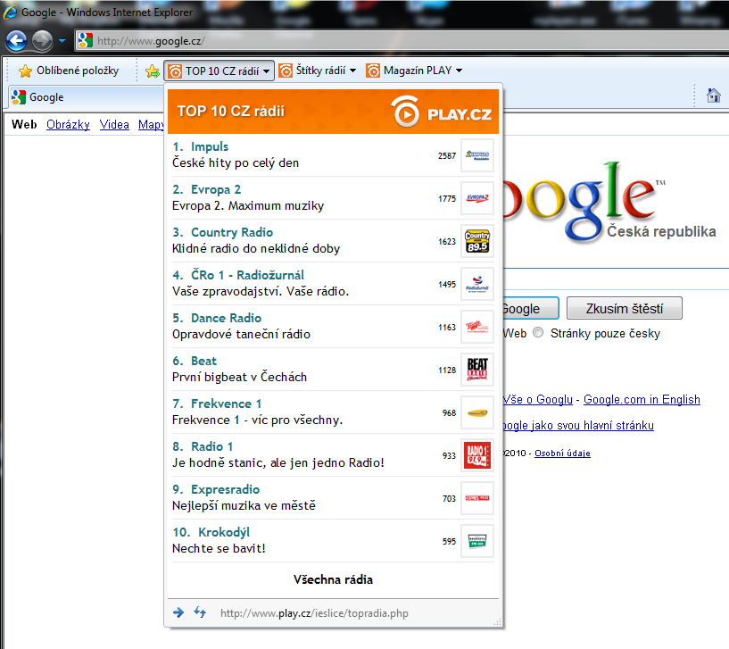 "Web Slices" aneb jedno plus pro Internet Explorer 8 - PLAY.CZ