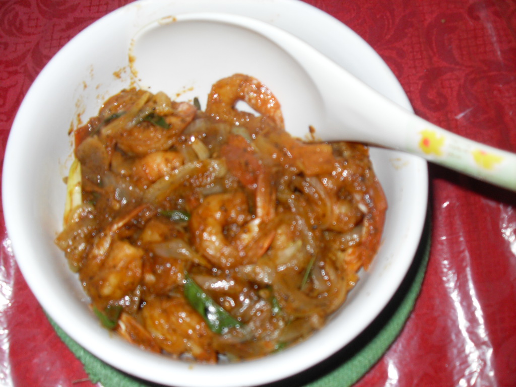 NoviceKitchen: Prawn(Chemmen,Konju) Tomato Fry