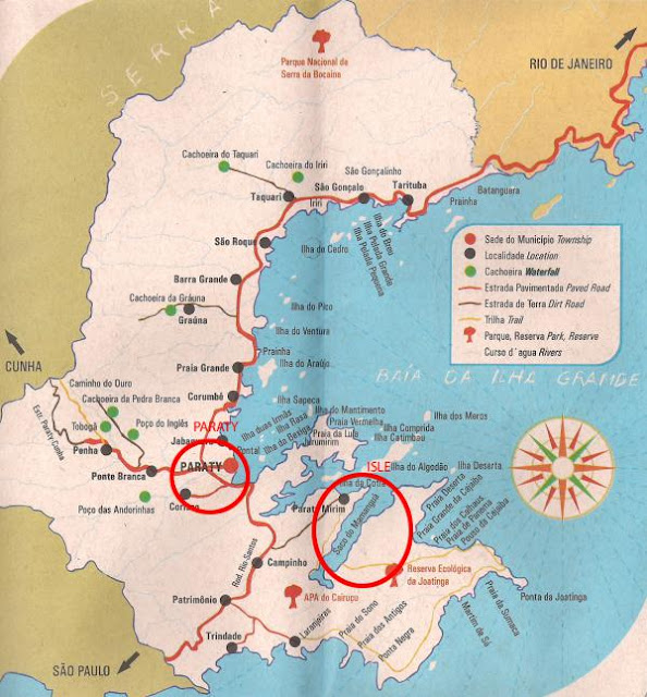 La Saga Robsten: Mapa del área de Paraty