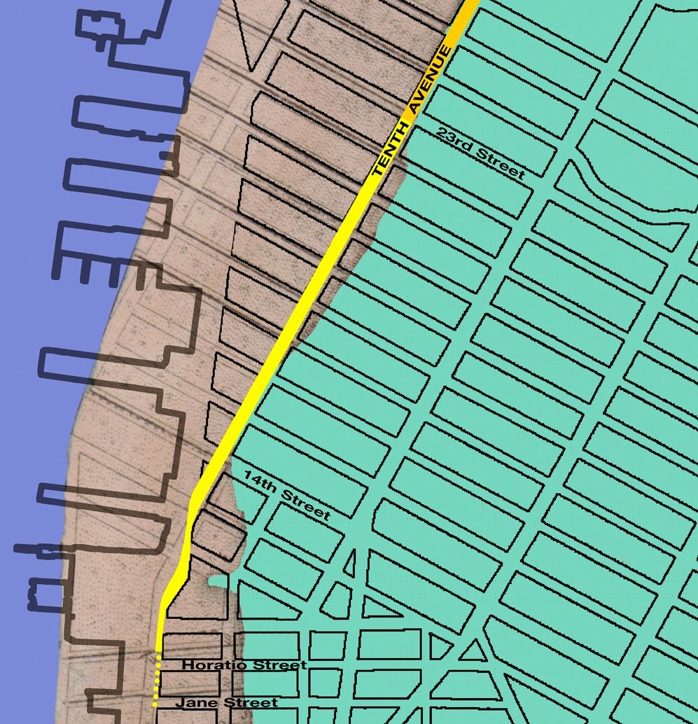 NEW YORK IN PLAIN SIGHT: Tenth Avenue extension below 23rd Street with ...