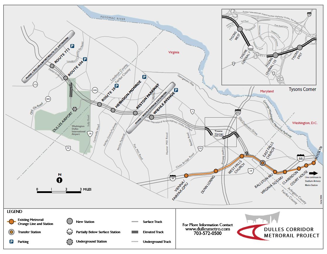 Washington Metro Map Silver Line - Map