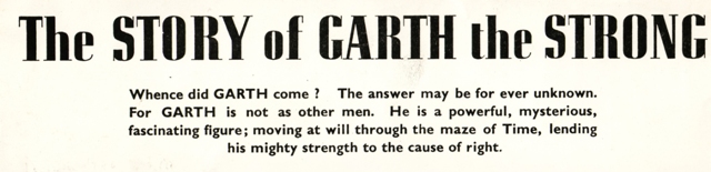 Books and Comics: The Story of Garth the Strong; The Captive; Garth In ...
