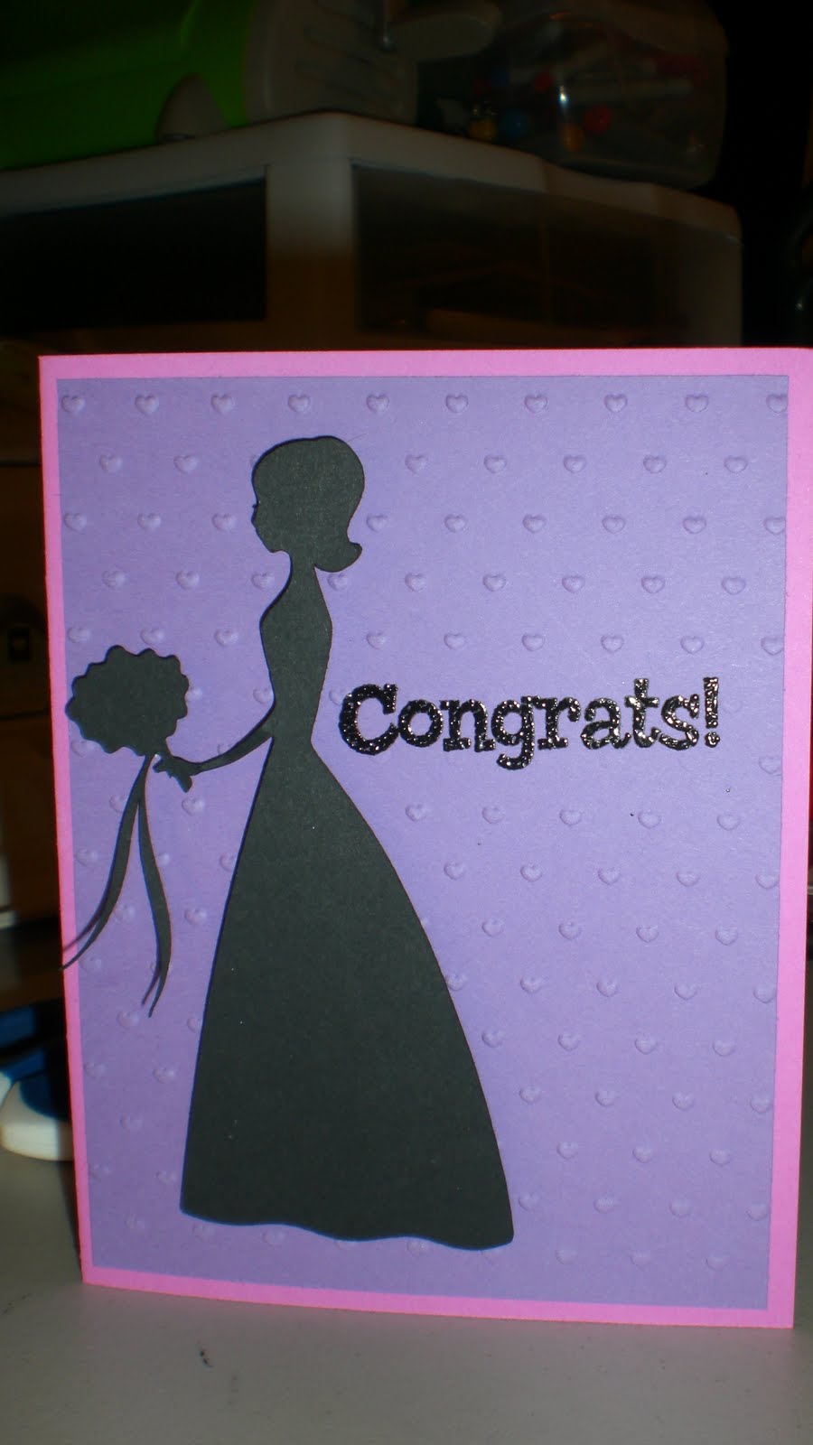 Quita's Cricut Creations: Wedding Shower Card - New Cuttlebug Technique