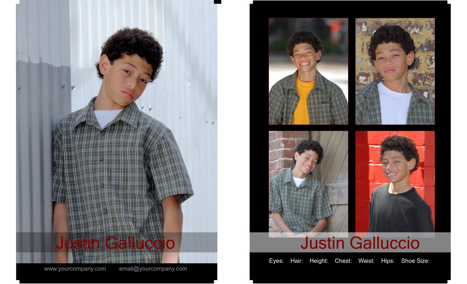 Lou Daigle Photography: Great Z Card Example for Child Actor