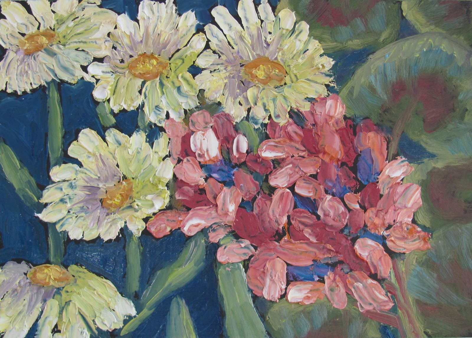 Daily Painters Of Colorado: Susan Spohn --- White Daisies and Geranium
