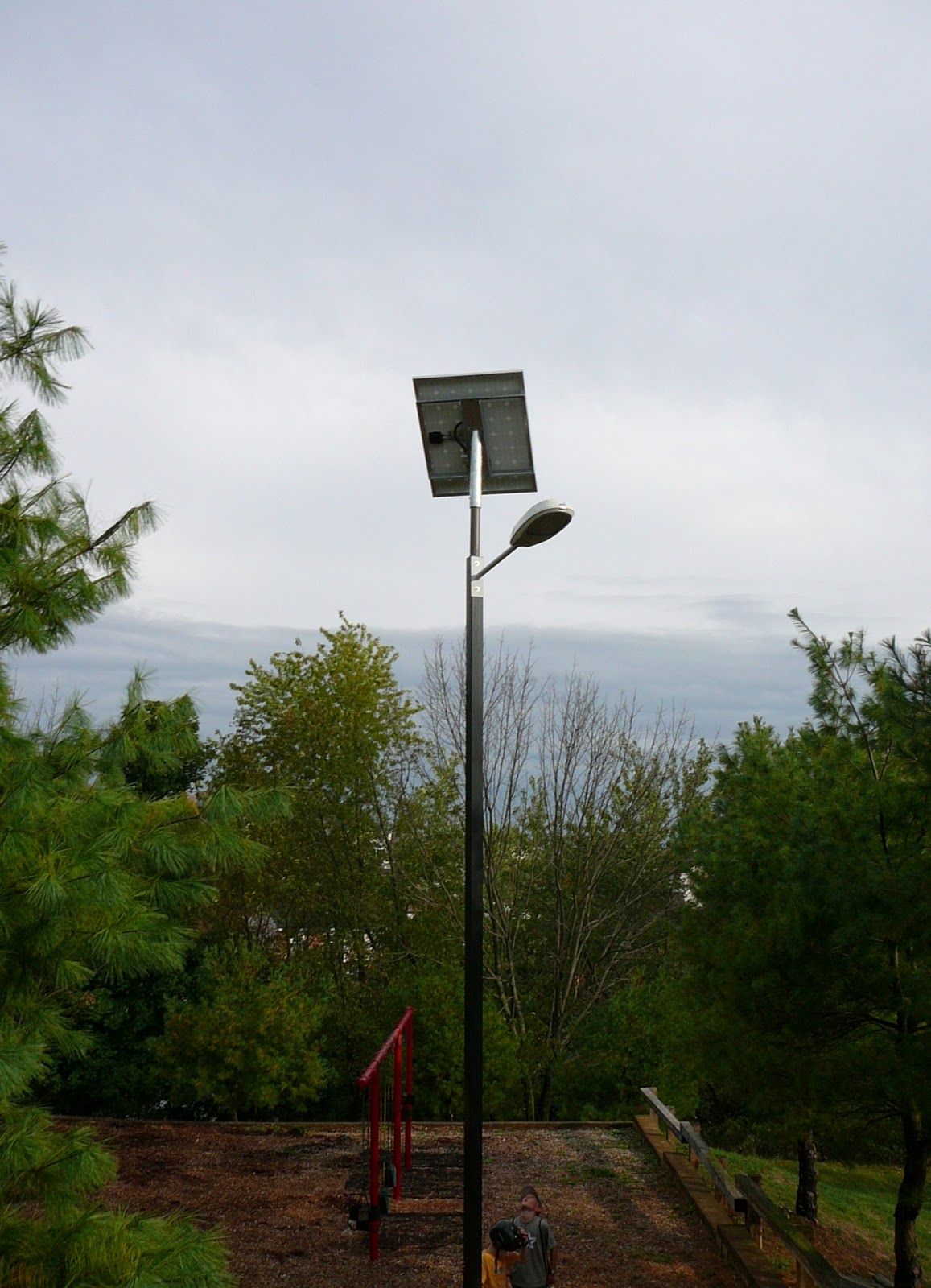green energy initiatives llc: Installed Solar Street Light for Playground