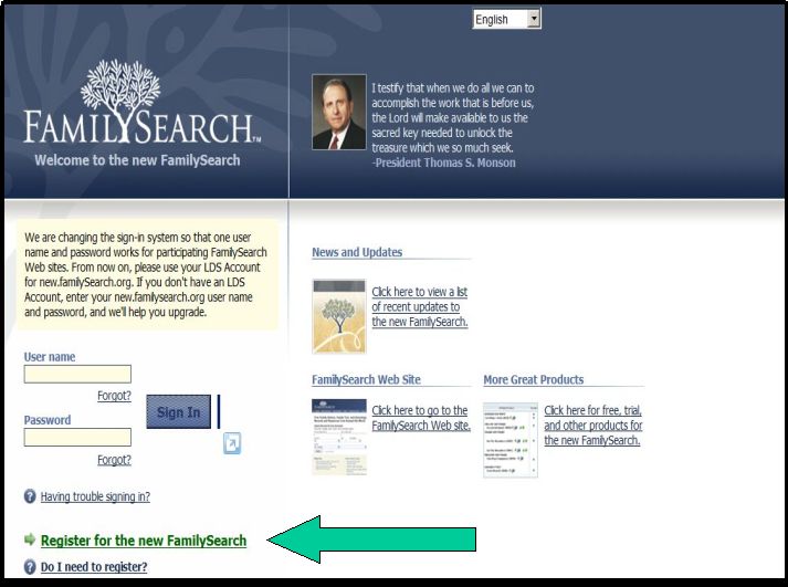 How to Register on New Family Search