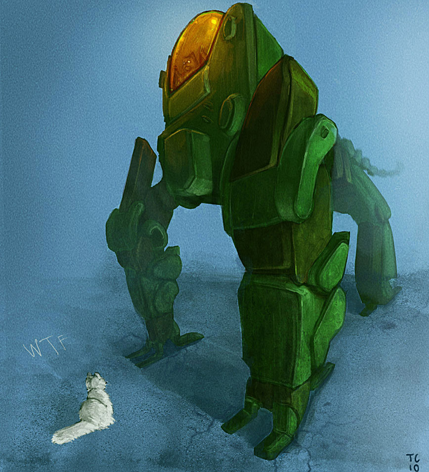 Art of Lady T: CAT in mech