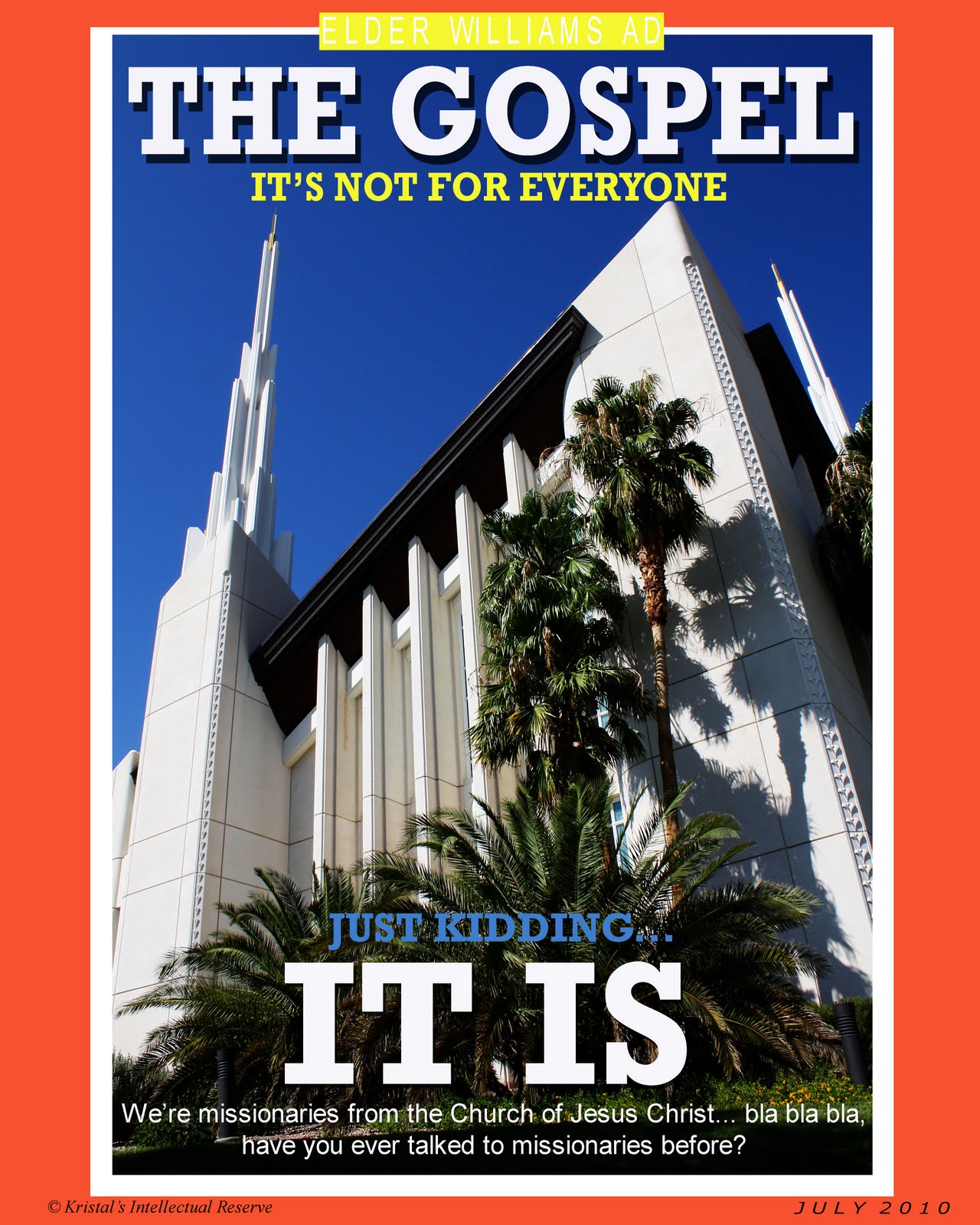 My life as a Military Wife: My Mormon Ad