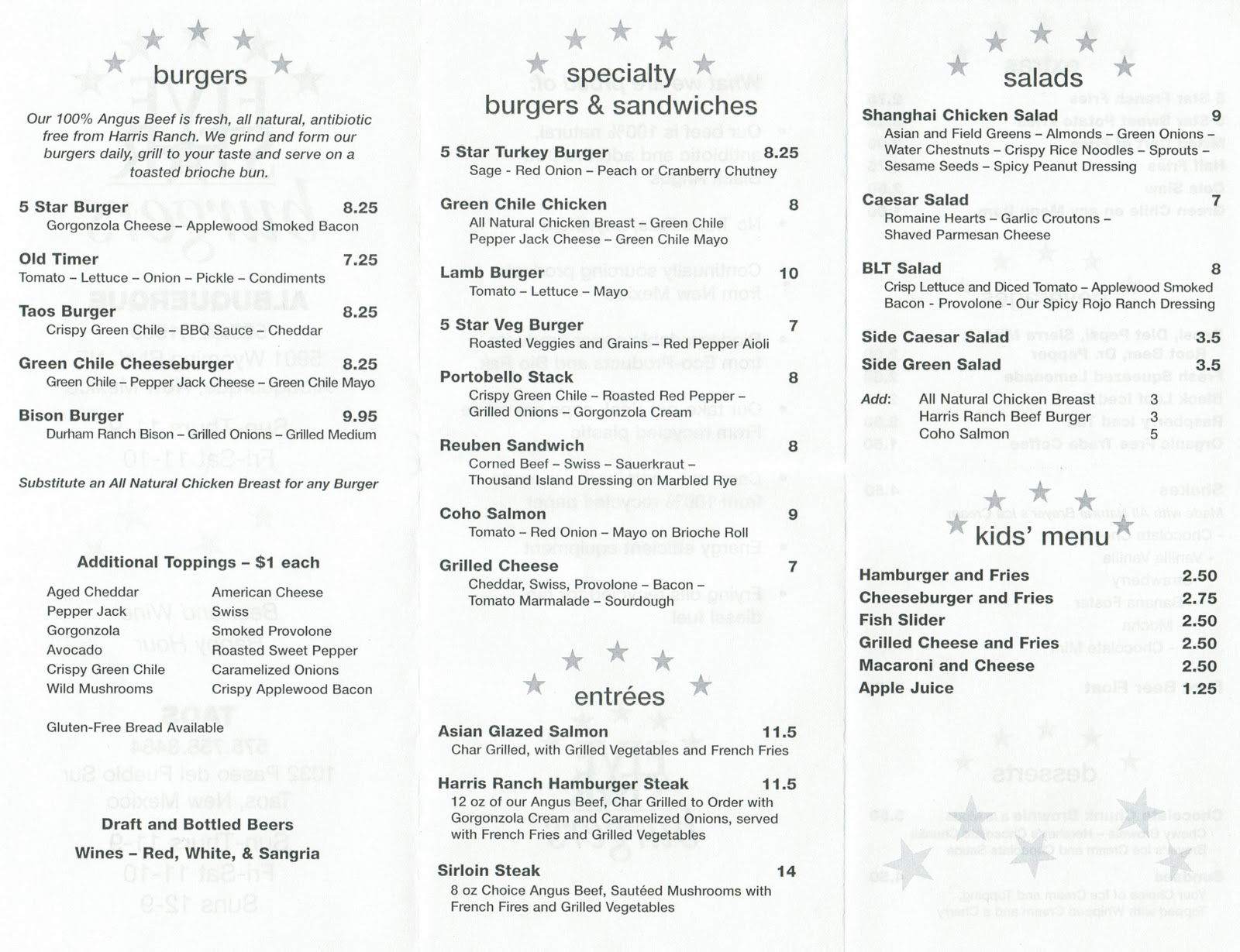 Elva Eats: Review: 5 Star Burgers - Albuquerque, New Mexico