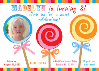 Shutterbug Sentiments: Candyland Birthday Party Invitations