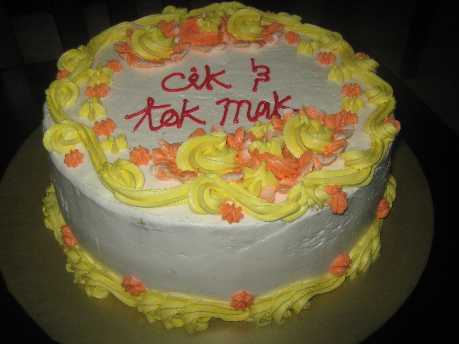 Ani Sweet D's Bakery: Birthday cake - CMC edible image & kek span pandan