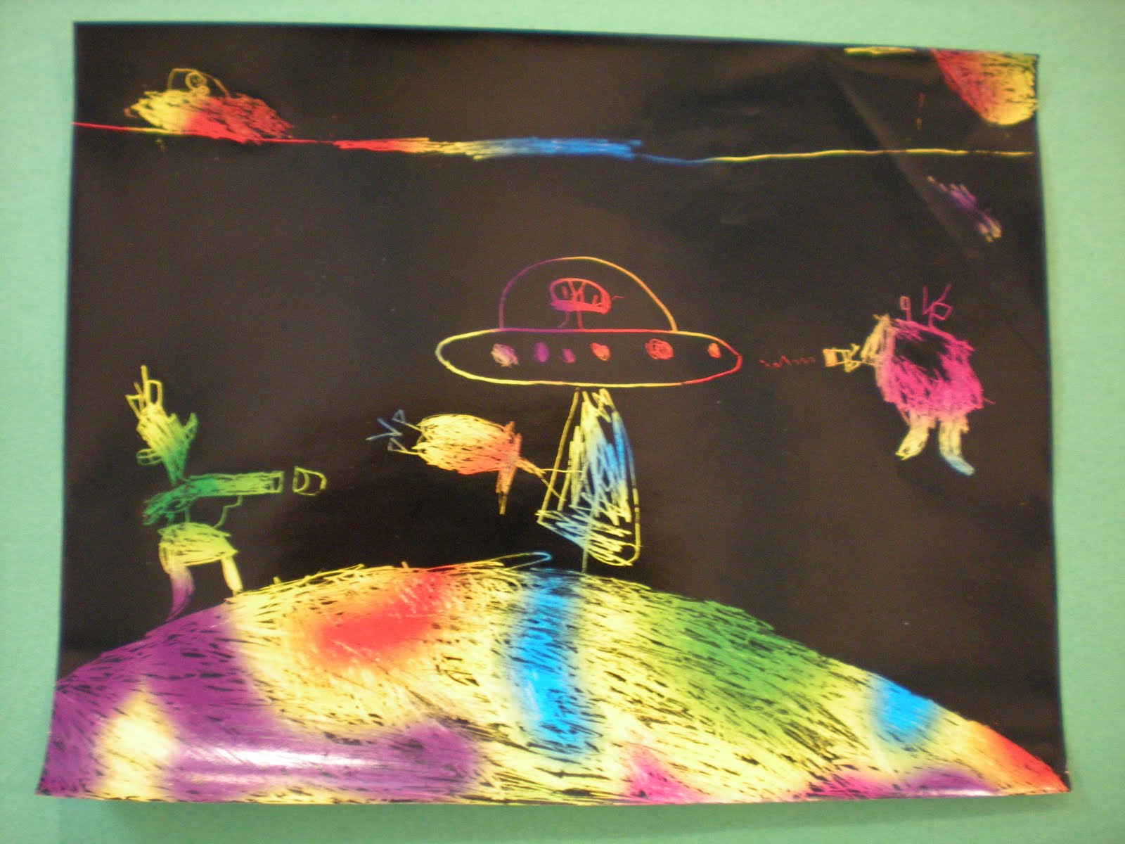 Outerspace Scratch Art