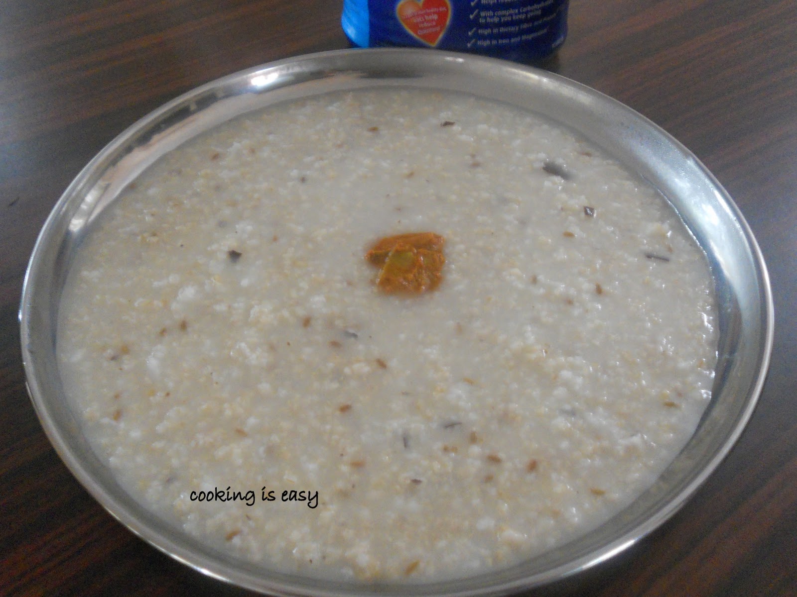 Oats porridge.