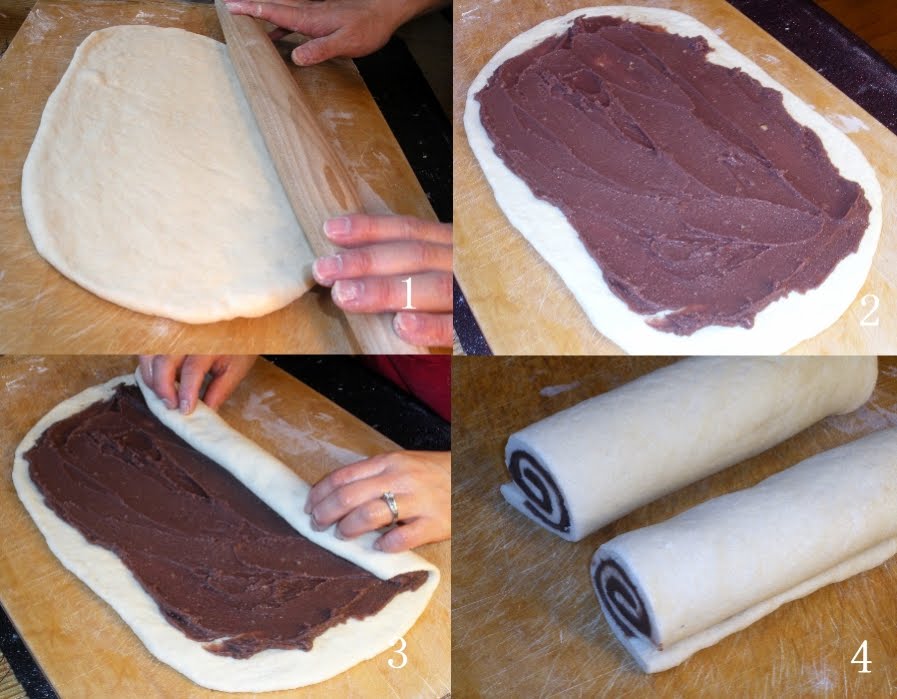 May's Chinese Cooking and Gardening: Red Bean Paste Roll