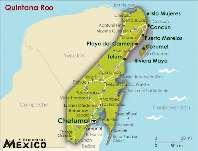 TurismoIII: Mapa de Quintana Roo