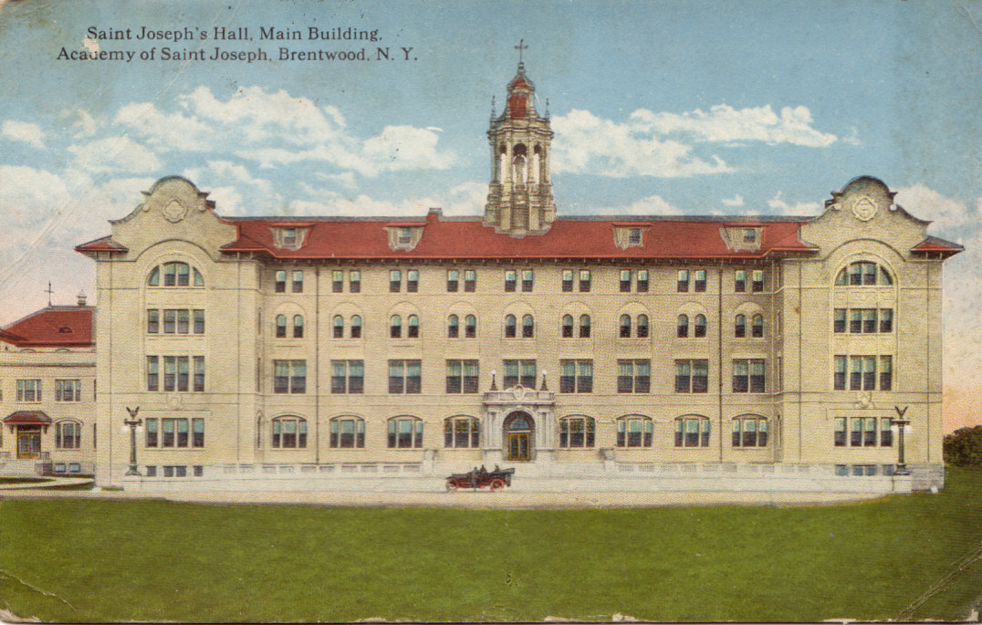 Postcards from My Attic: St. Joseph's Hall, Main Building, Brentwood, N.Y.