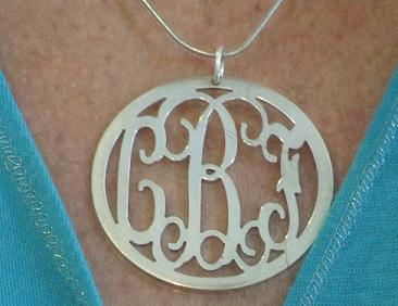Gift of the Day: Filigree Monogram Pendant | The Monogram Merchant