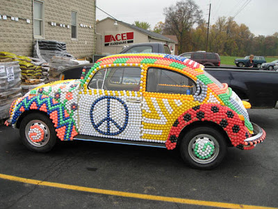 Wacky Mobile: 8,000 Ping Pong Ball VW Art Car by Katherine Smith
