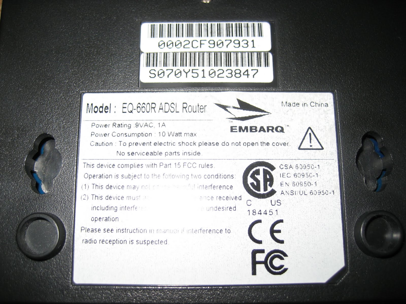 noboxtospeakof ( no box to speak of ): Embarq EQ – 660R Series ADSL ...